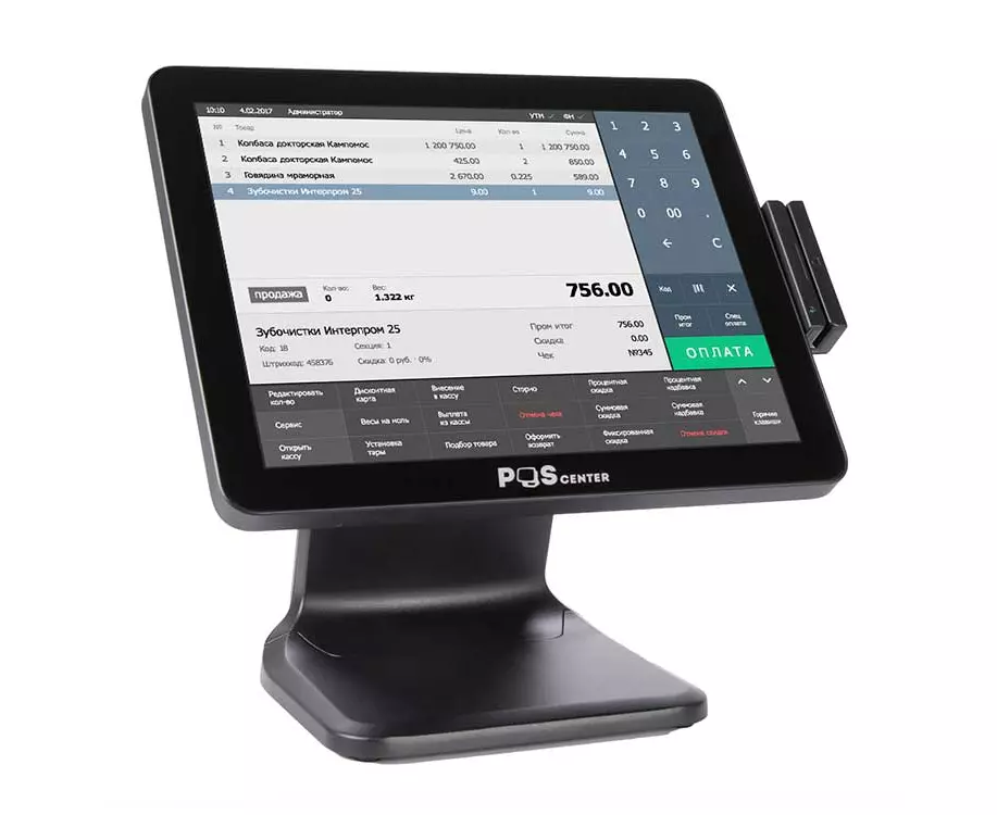 POS-терминал сенсорный POSCenter POS101 (15", PCAP, WB-J3455, RAM 8Gb ...